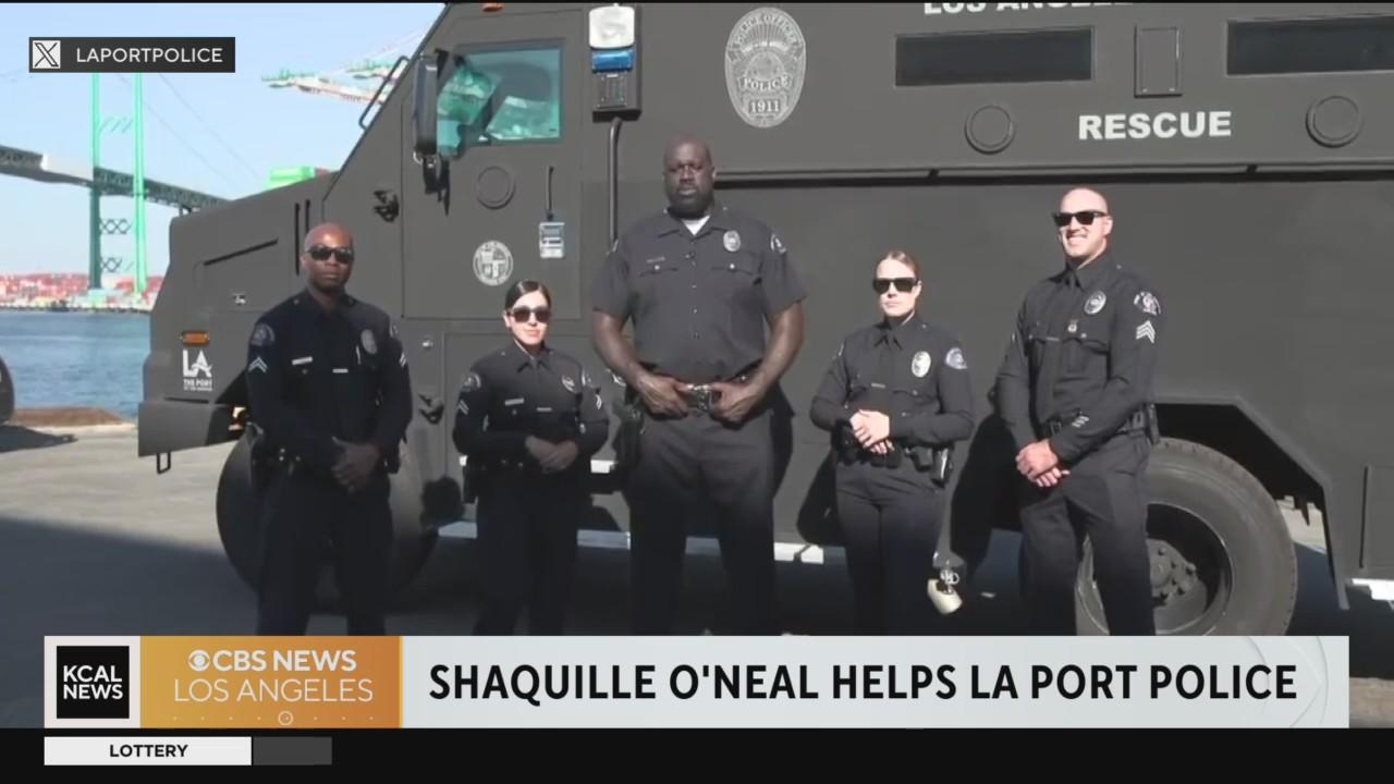Shaq suits up for LA Port Police recruitment video - CBS Los Angeles