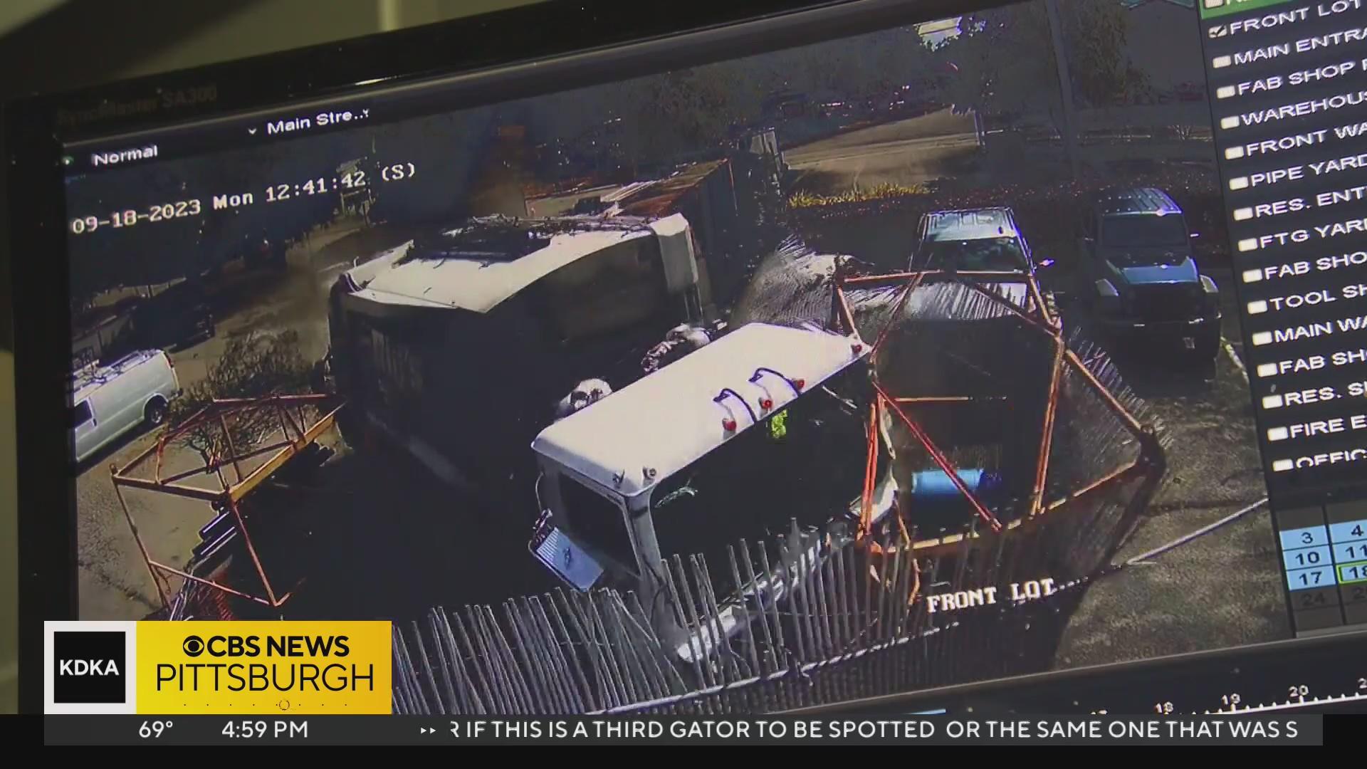 Runaway garbage truck leaves path of destruction in McKeesport - CBS ...