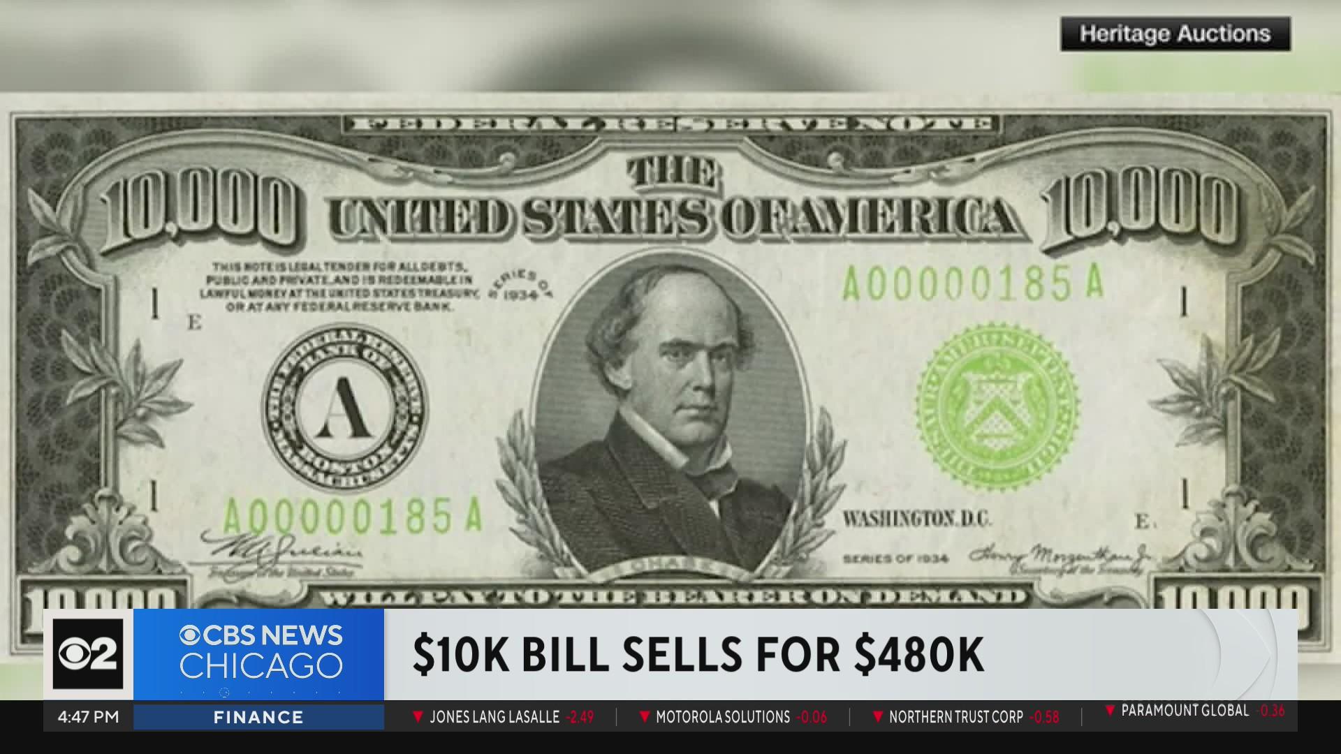 $10,000 bill sells for nearly half a million dollars at Texas auction ...