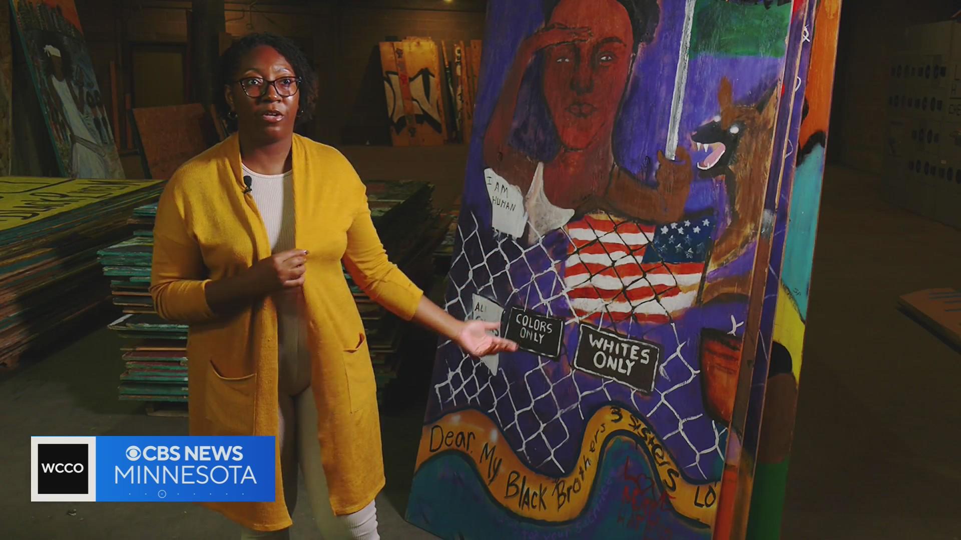 1,000 George Floyd protest murals on the move - CBS Minnesota