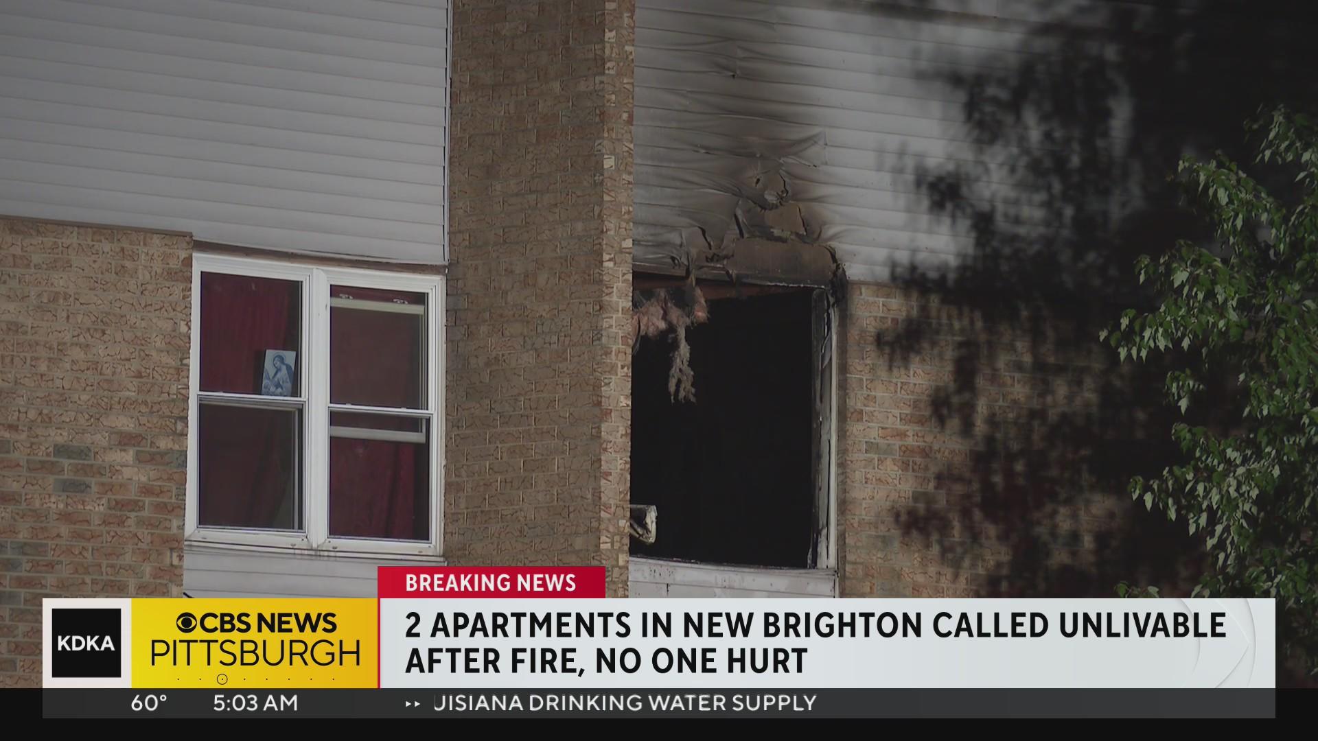 2 units in New Brighton apartment building deemed unlivable after overnight fire - CBS Pittsburgh