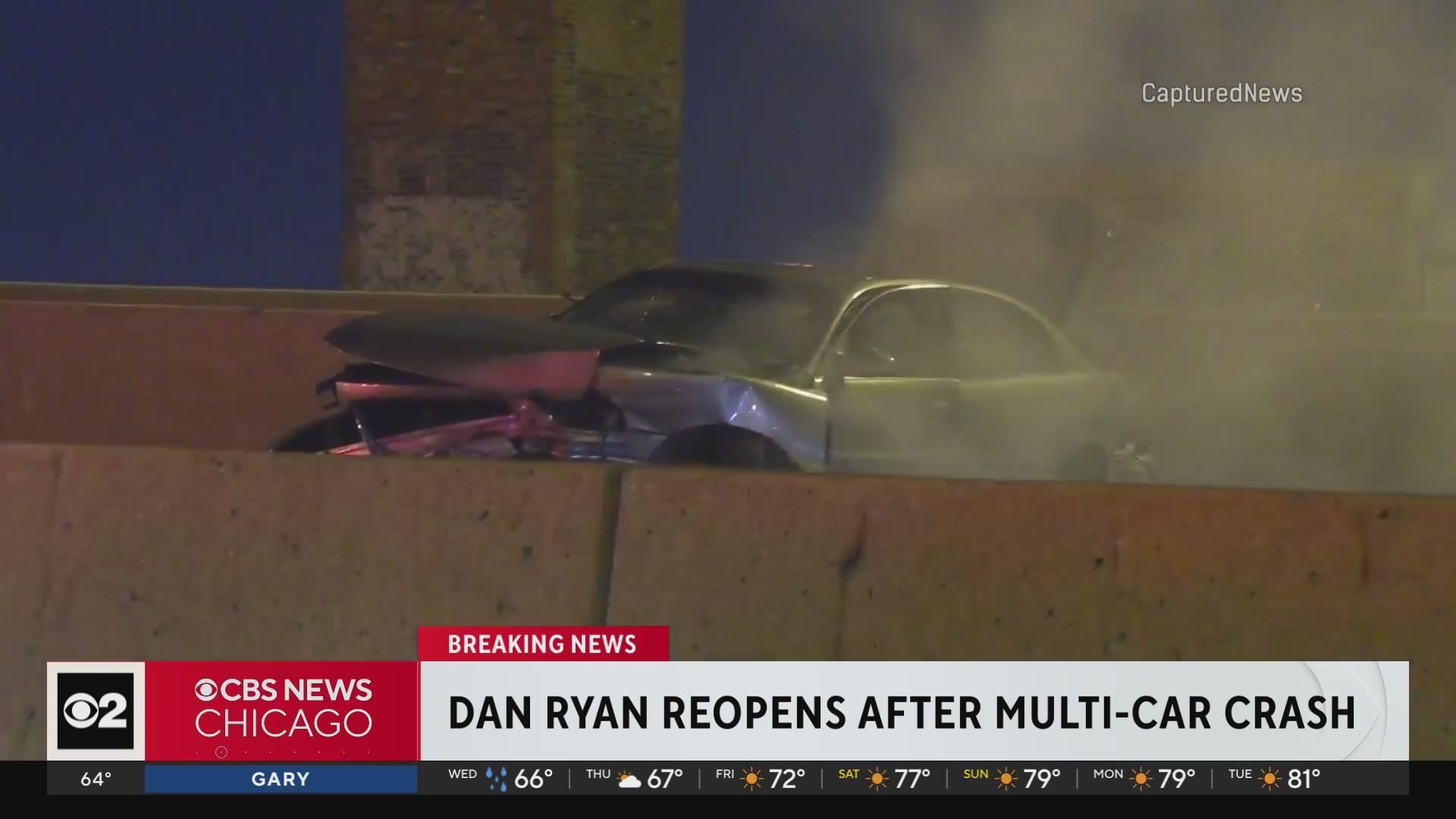 At least 7 injured after chain-reaction crash on Chicago Expressway ...