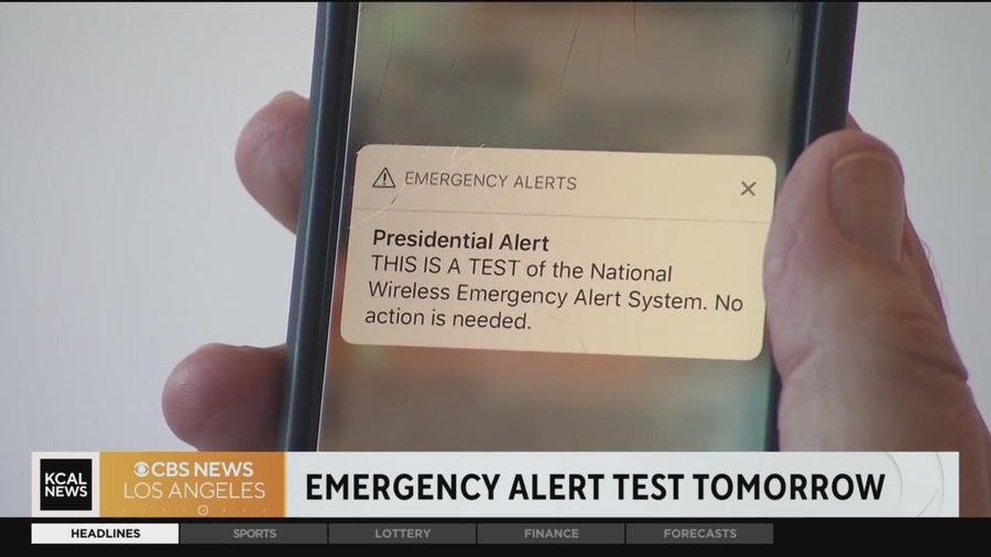 An emergency alert test sounded today on all U.S. cellphones, TVs and ...