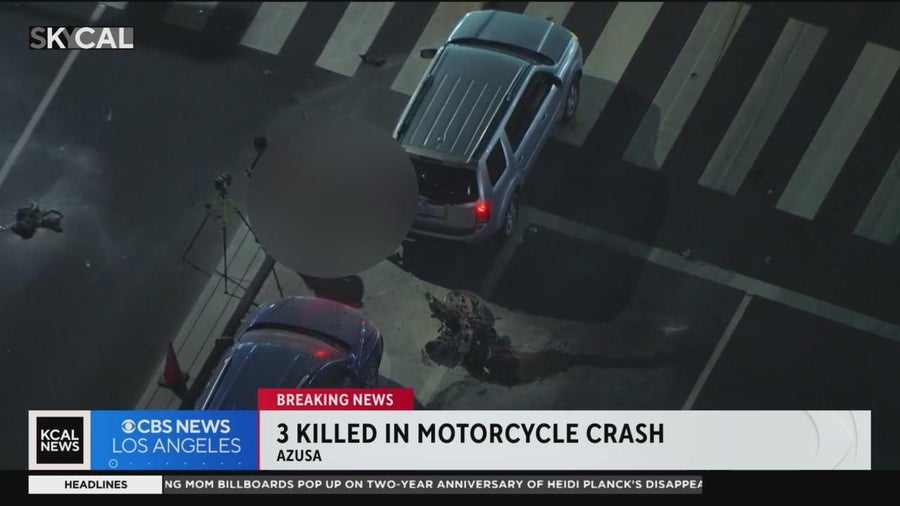 Three killed in grisly crash involving two motorcycles in Azusa - CBS ...