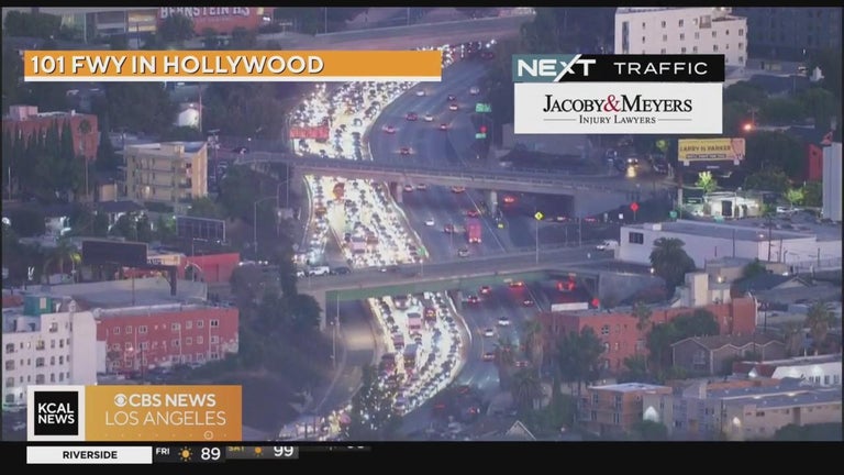 Pedestrian hit and killed on 101 Freeway in Hollywood area - CBS Los ...