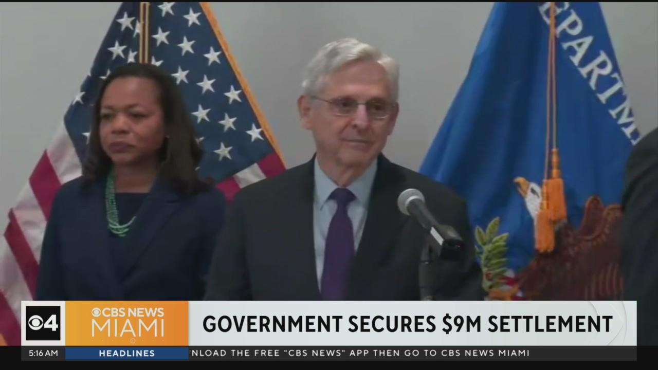 US Attorney General Merrick Garland announced $9 million settlement ...
