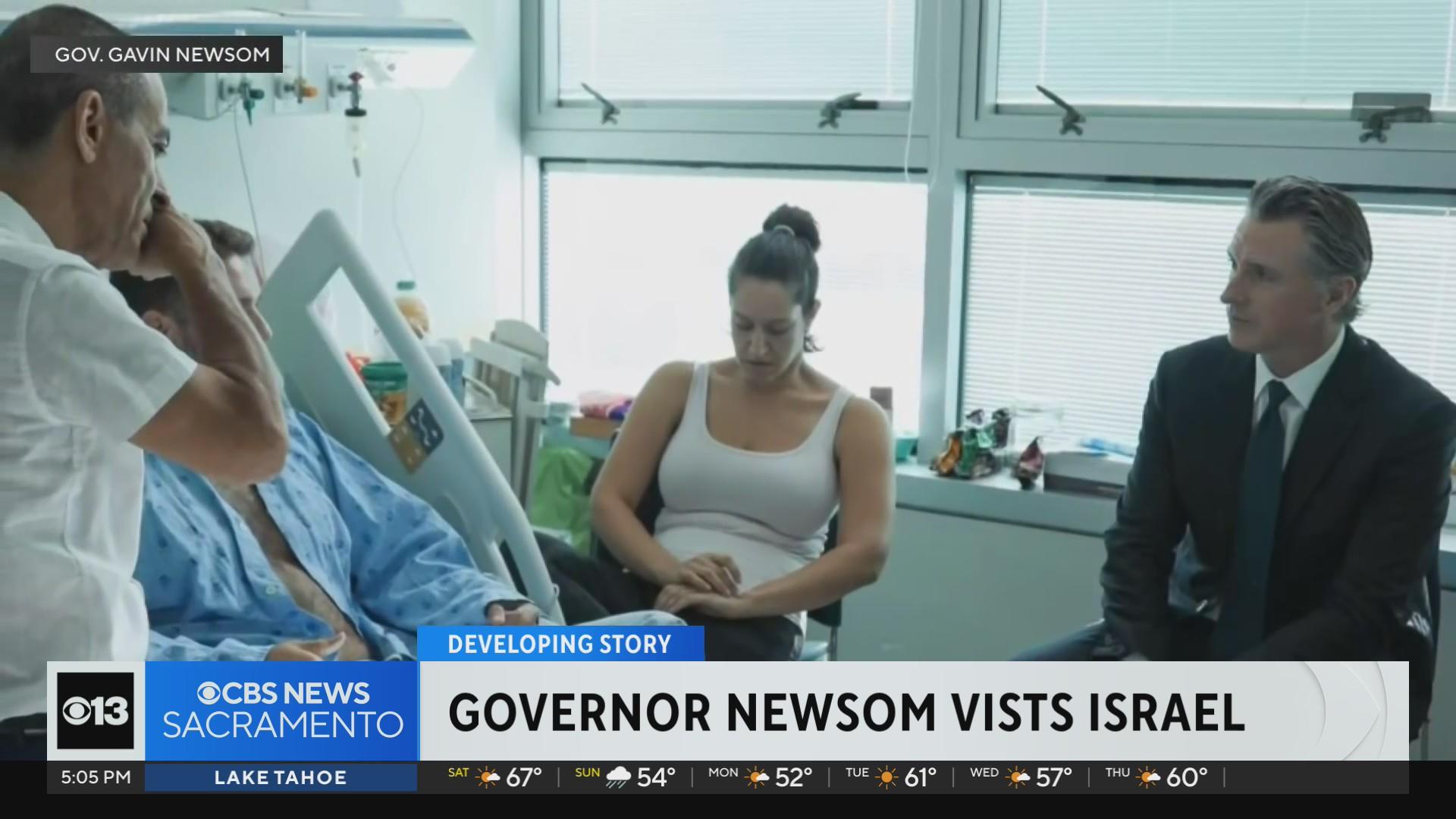 California Gov. Newsom's Israel visit draws support, criticism - CBS ...
