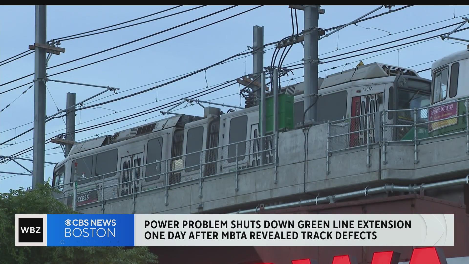 Power issue halts Green Line service day after track defects revealed ...