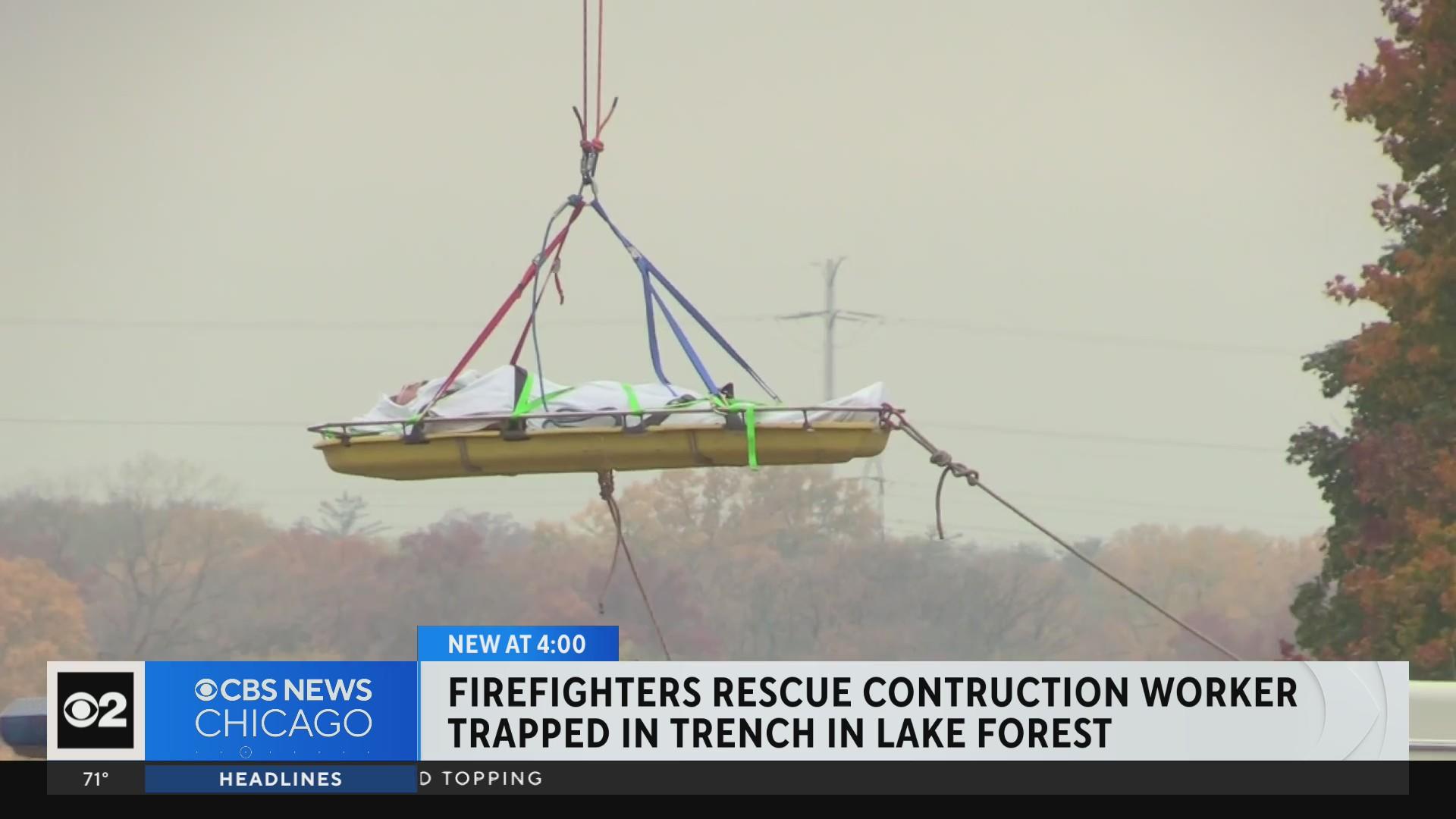 Injured construction worker rescued from trench in Chicago's north ...