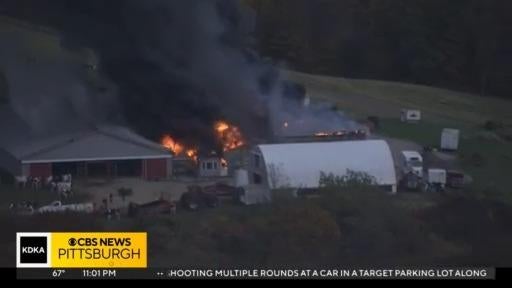 Massive fire tears through Pittsburgh-area dairy farm - CBS Pittsburgh