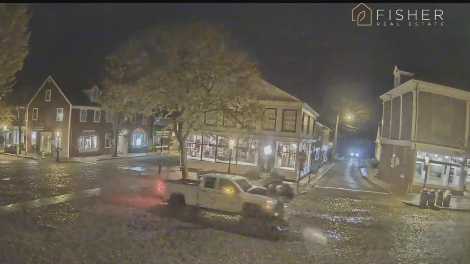 Video shows truck slamming into historic Nantucket fountain - CBS Boston