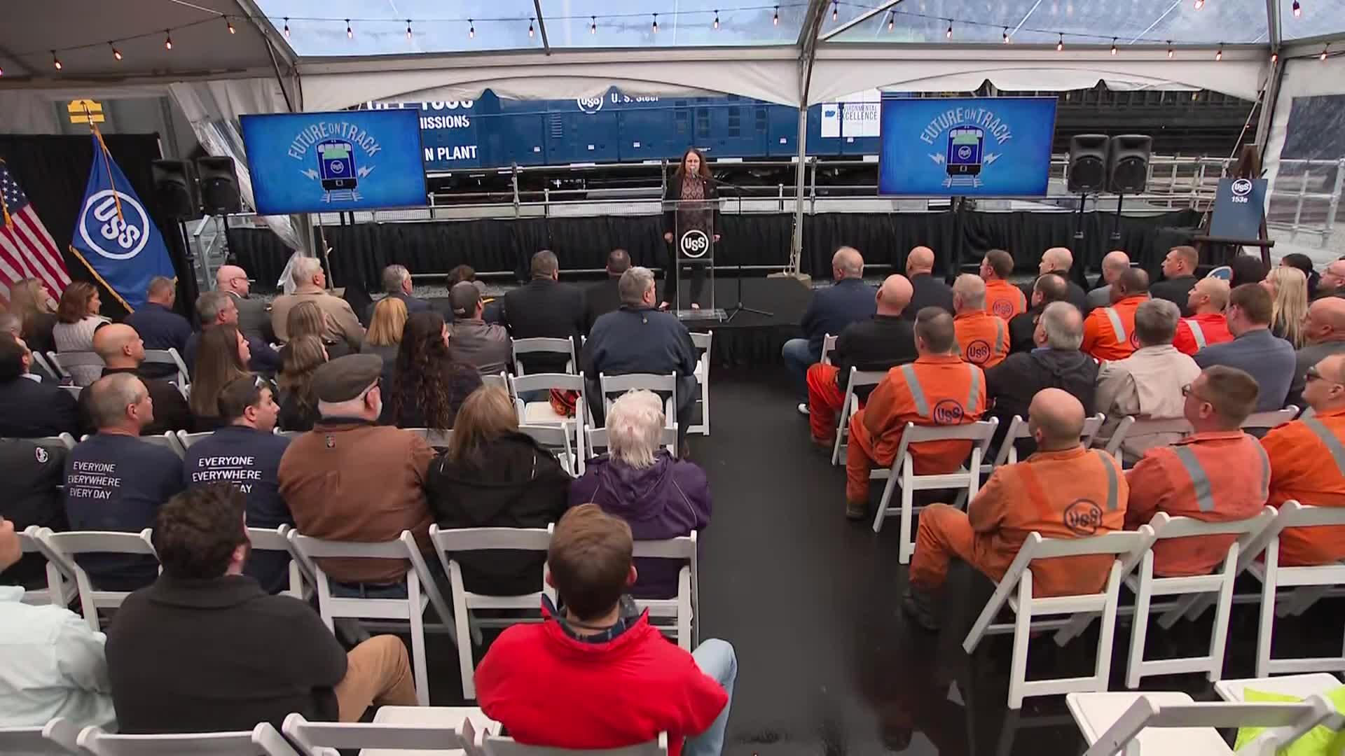 U.S. Steel introduces first-ever electric battery-powered locomotive in ...