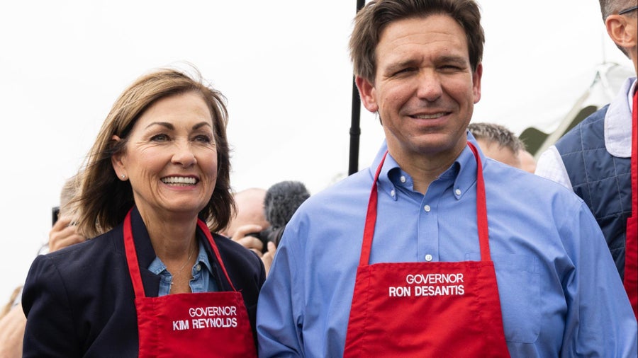 Iowa Gov. Kim Reynolds endorses Florida Gov. Ron DeSantis over Trump ...