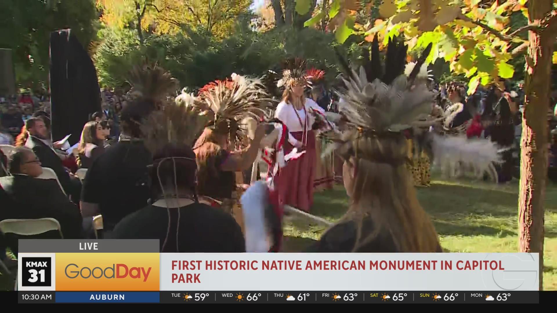 Hundreds celebrate unveiling of Native American statue at California ...
