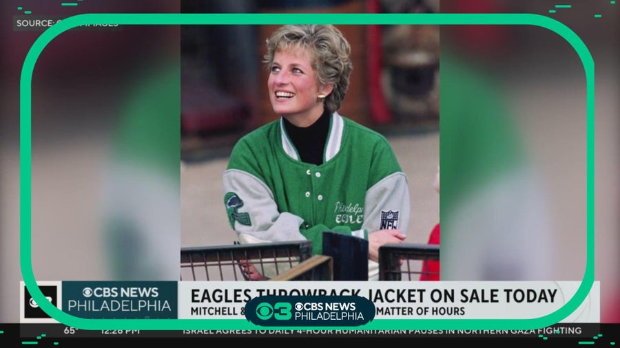 Mitchell and Ness Philadelphia selling Eagles letterhead jacket - CBS ...