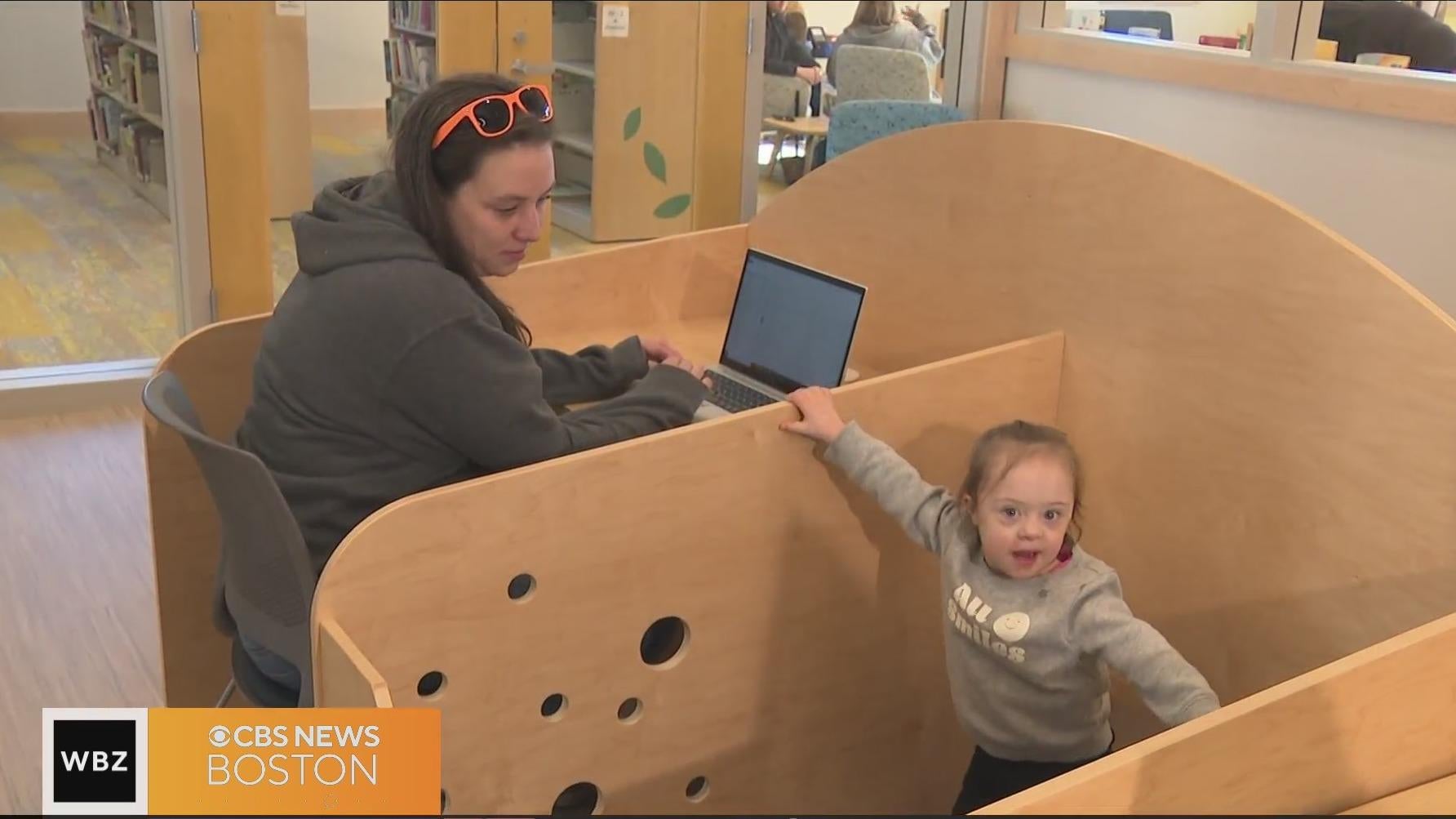 Combined desk and playpen a welcome addition for parents at Marlboro ...