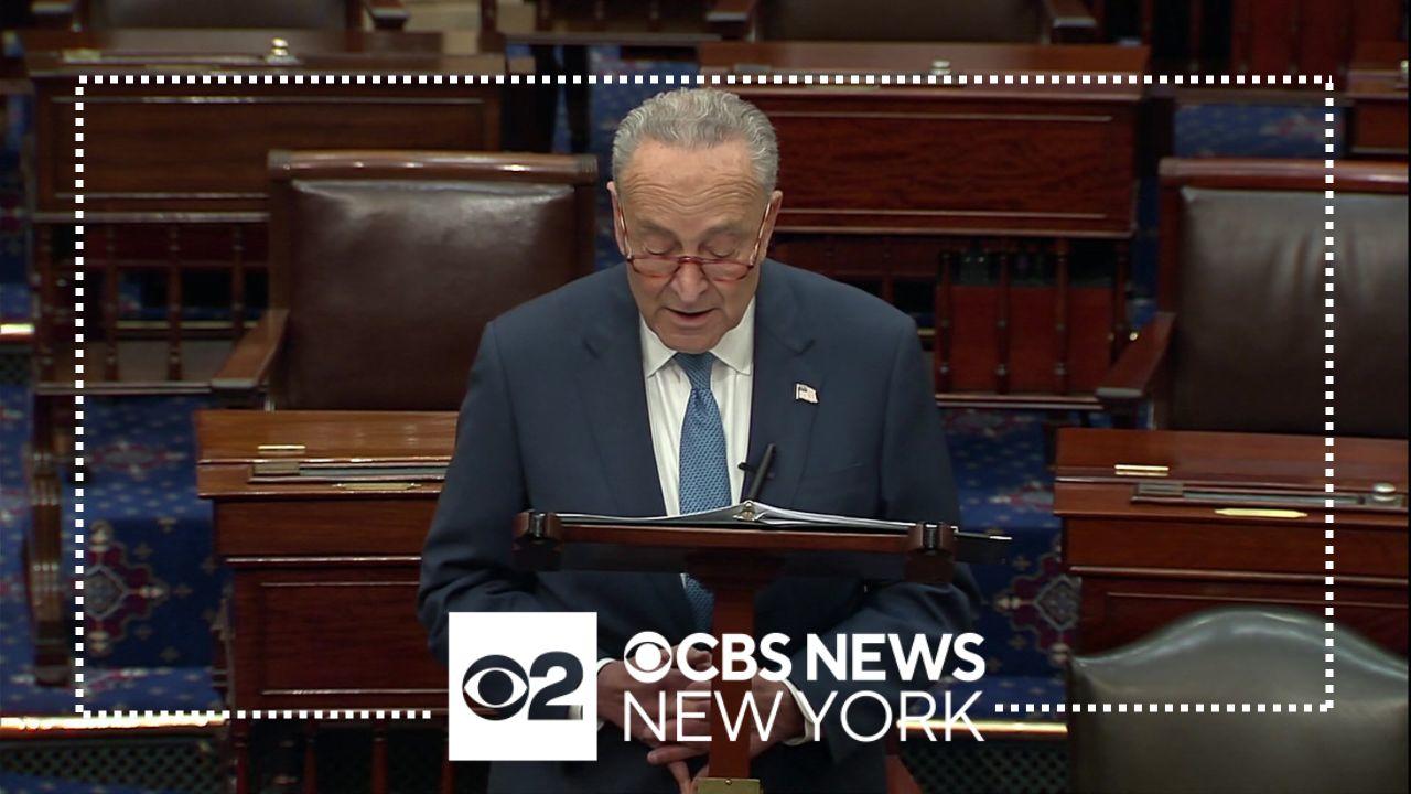 Senate Majority Leader Chuck Schumer warns antisemitism is on the rise as he pushes for Israel ...