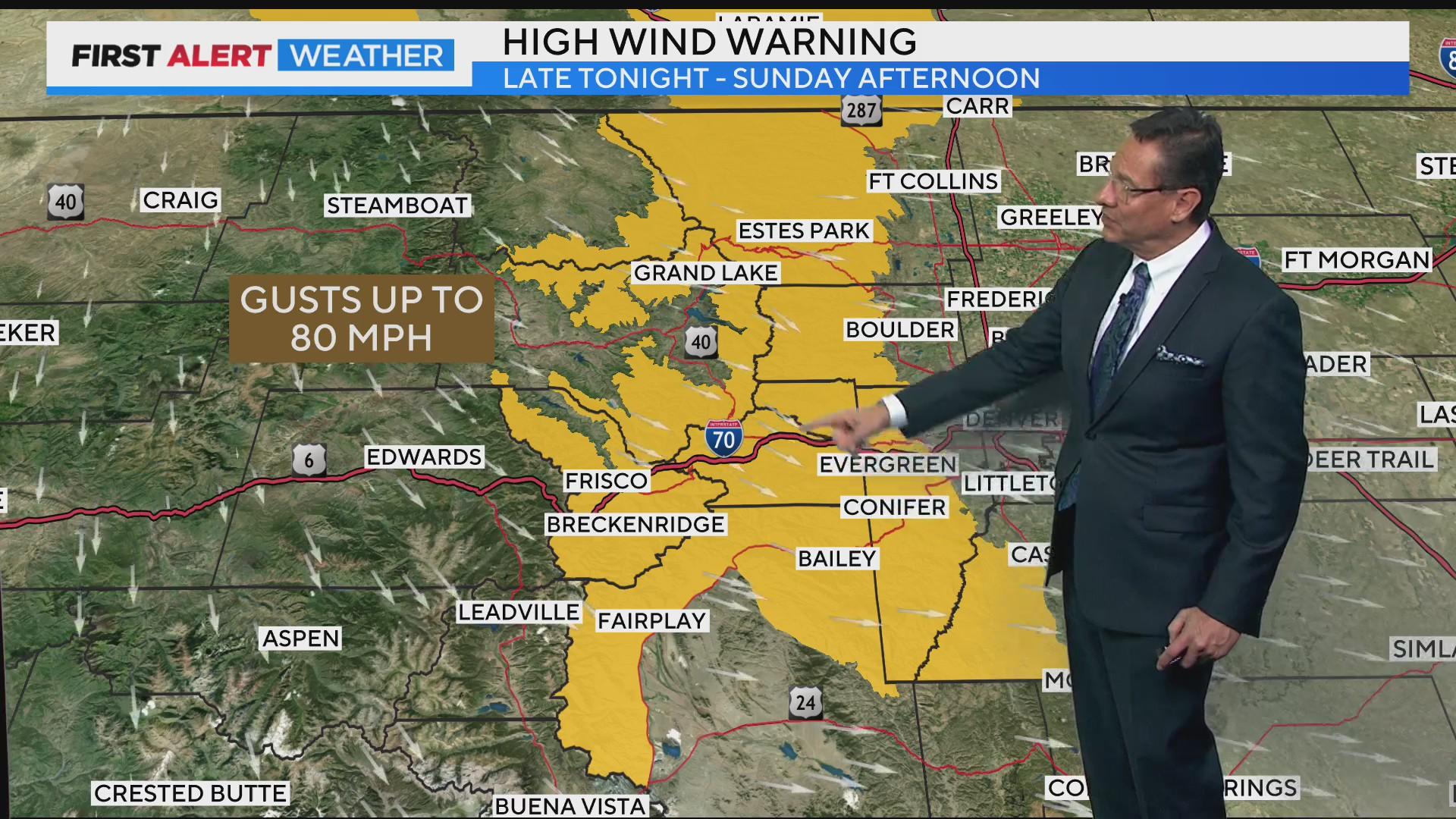 High Wind Warning Colorado Front Range Foothills & Mountains - CBS Colorado