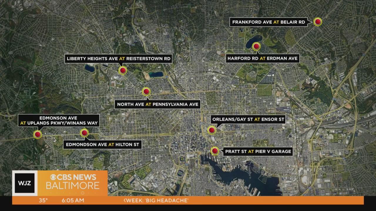 Baltimore City adds 8 new red light camera locations - CBS Baltimore