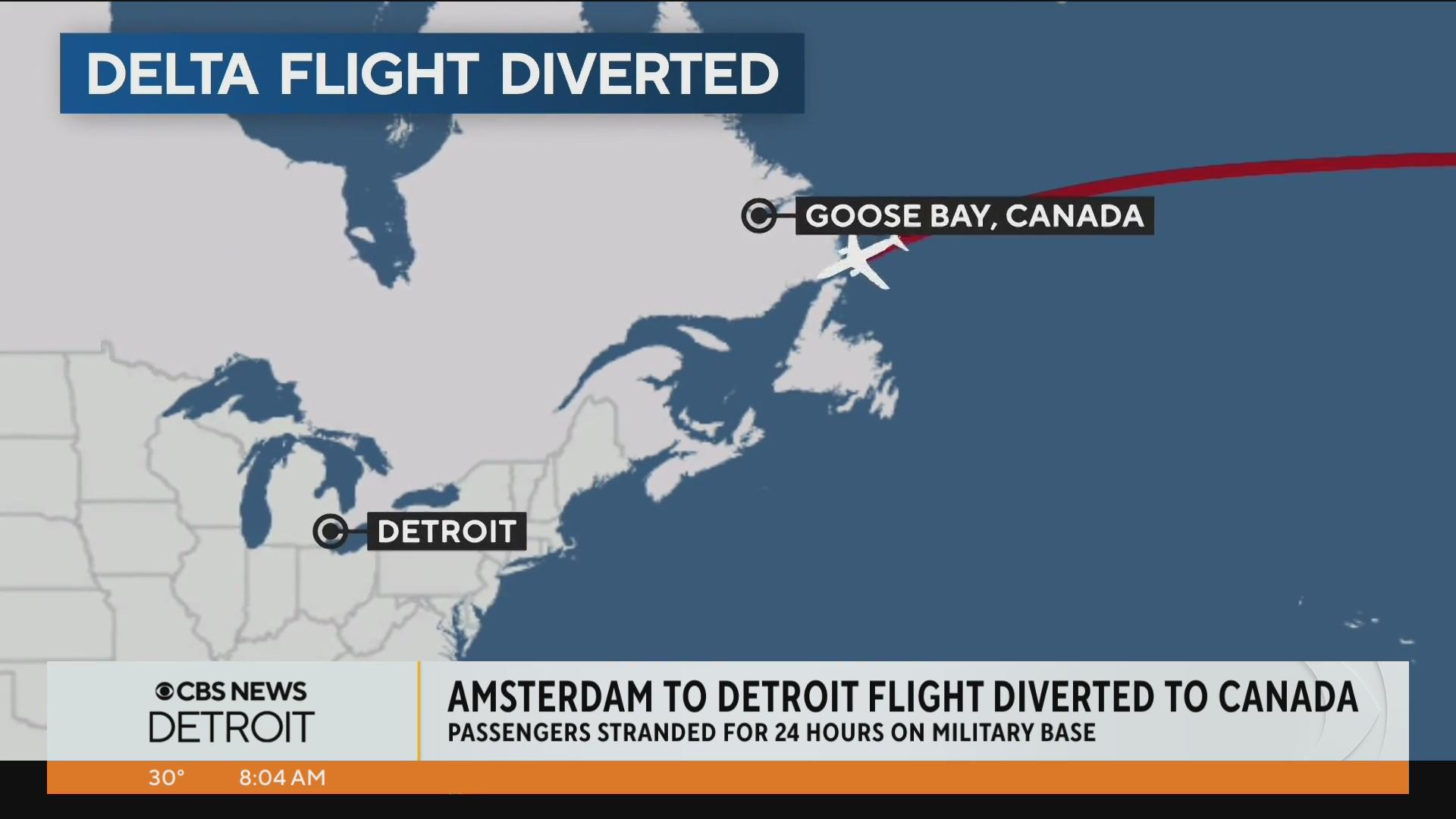 Delta flight to Detroit diverted to Canada over mechanical issue - CBS ...