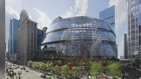New images of future Google (Thompson Center) building - CBS Chicago