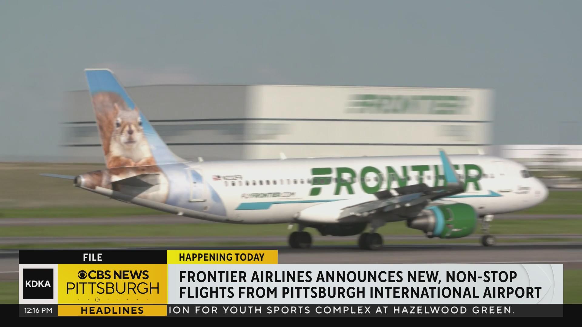 Frontier Airlines adding 4 nonstop flights out of Pittsburgh International Airport - CBS Pittsburgh