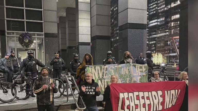 13 arrested as protesters block Chicago bridge amid war in Gaza - CBS ...
