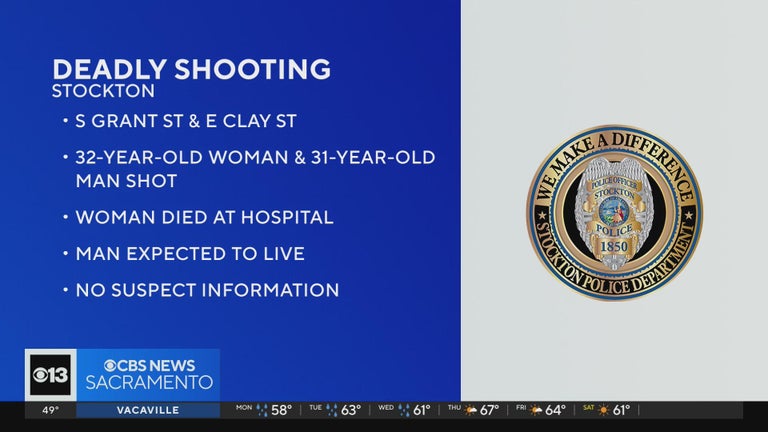 Woman killed, man wounded in Stockton shooting - CBS Sacramento