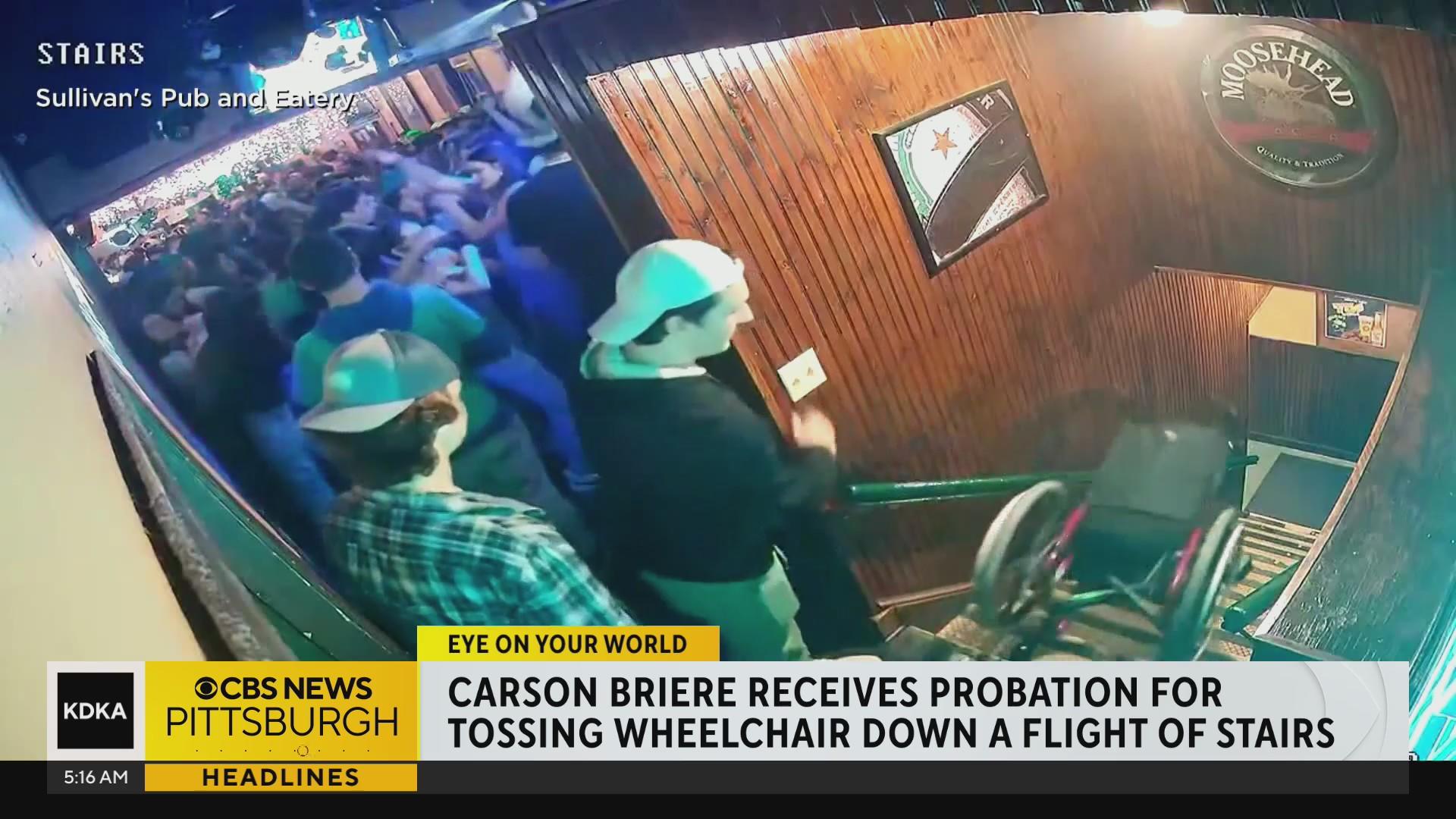 Carson Briere receives probation for tossing wheelchair down a flight ...