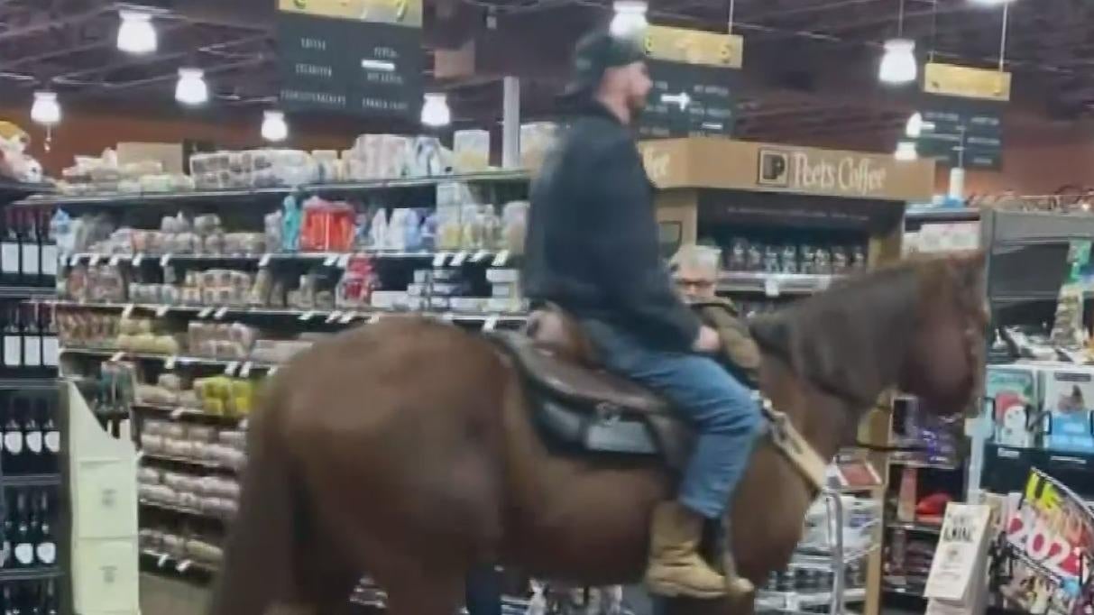 Riders saddle up for El Dorado County grocery store ride - CBS Sacramento