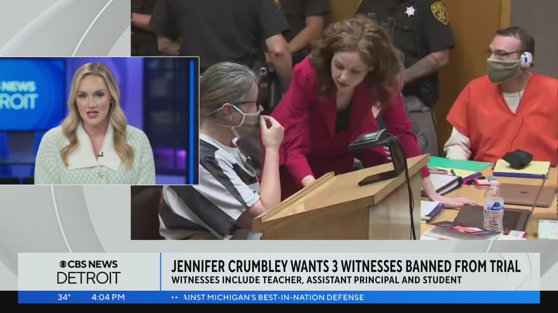 Jennifer Crumbley wants 3 witnesses excluded from her trial - CBS Detroit