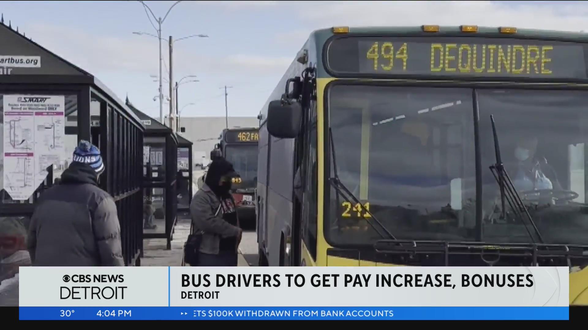 Detroit bus drivers to get increase in pay, bonuses for good attendance ...