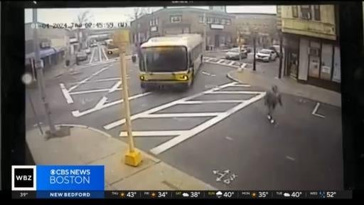 Video shows woman struck by MBTA bus in Chelsea - CBS Boston