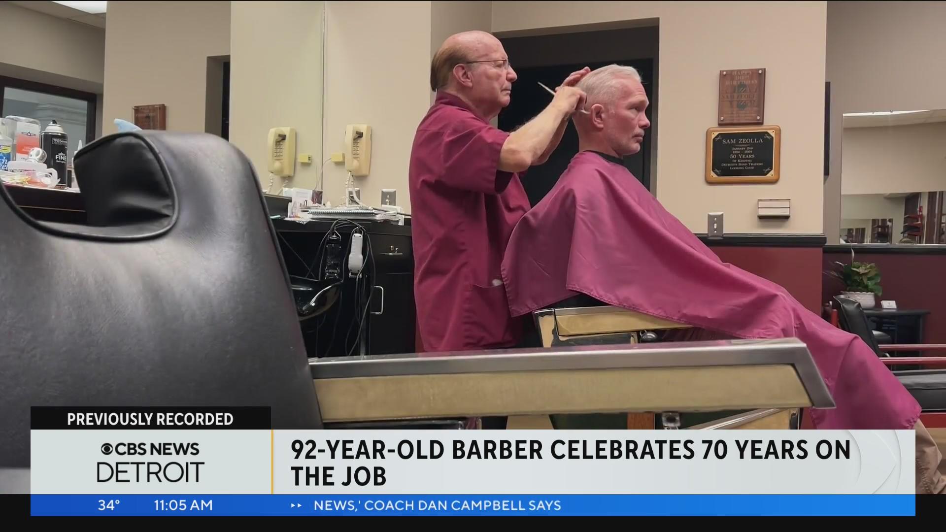 Detroit barber celebrates 70 years in business - CBS Detroit