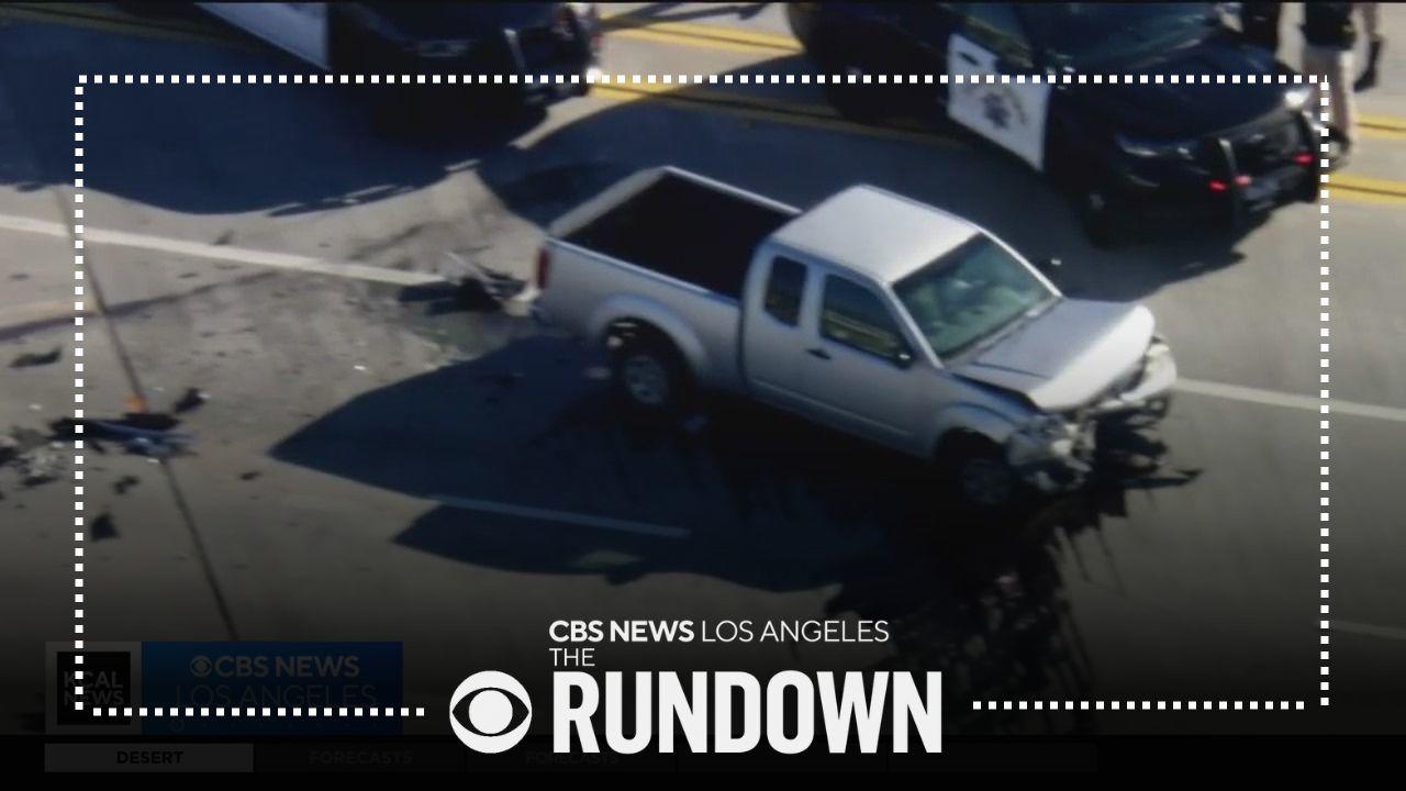 Suspect slams into innocent driver during pursuit in Pomona - CBS Los Angeles
