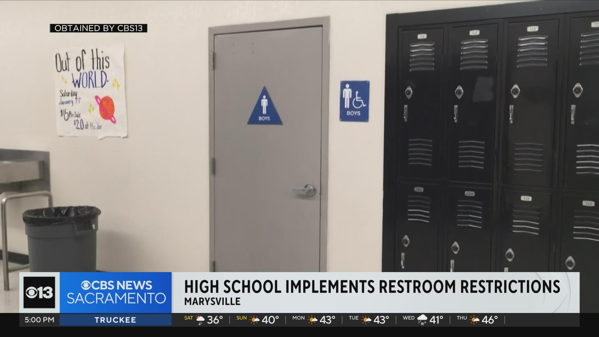 Northern California high school's restroom restrictions draw backlash ...