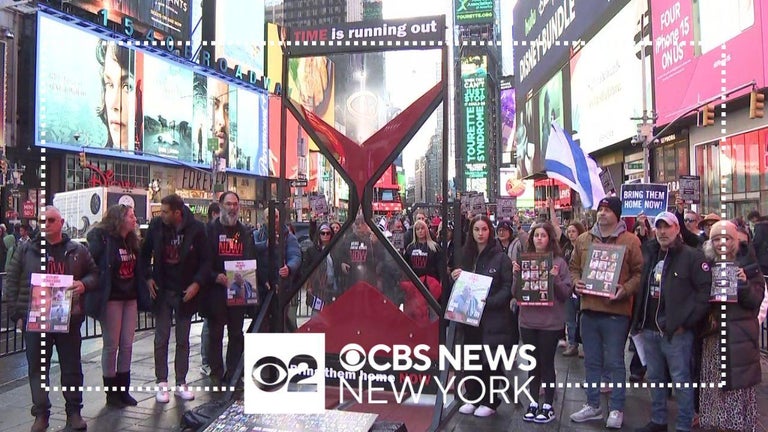 Hourglass in Times Square represents time running out for Israeli ...
