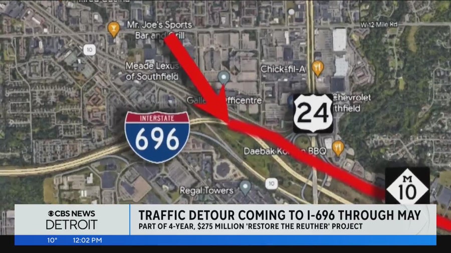 $275 million construction project on I-696 begins this week - CBS Detroit