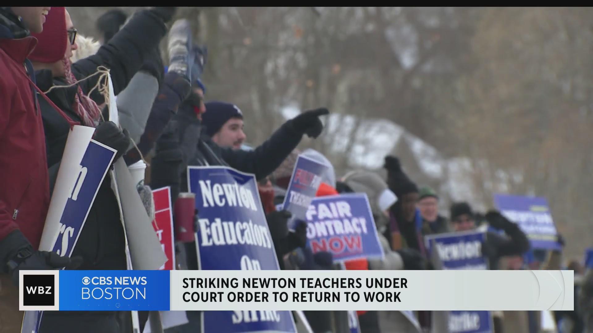 Newton teacher strike continues amid negotiations - CBS Boston