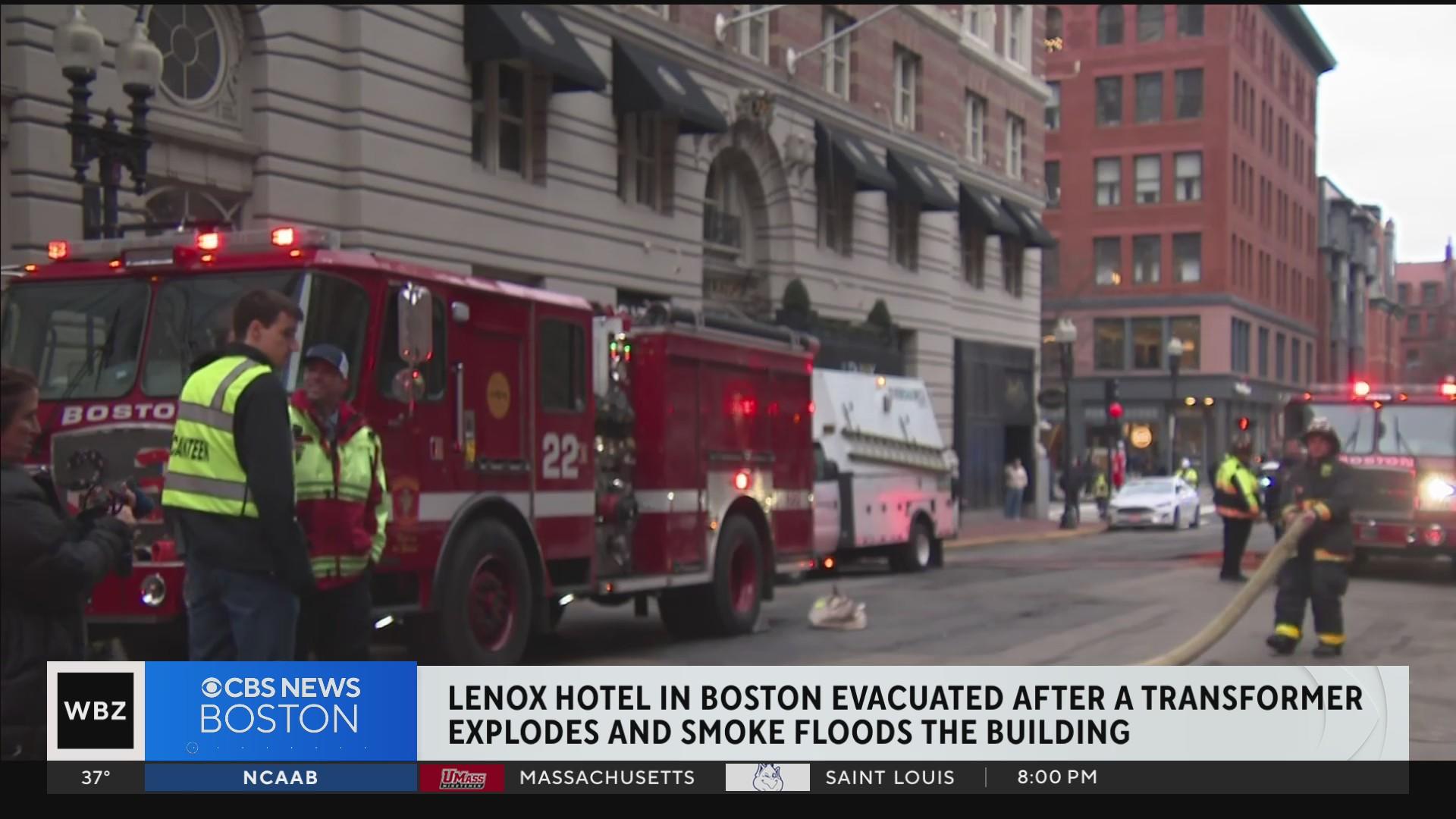 Boston hotel evacuated after transformer explosion in rear of building ...