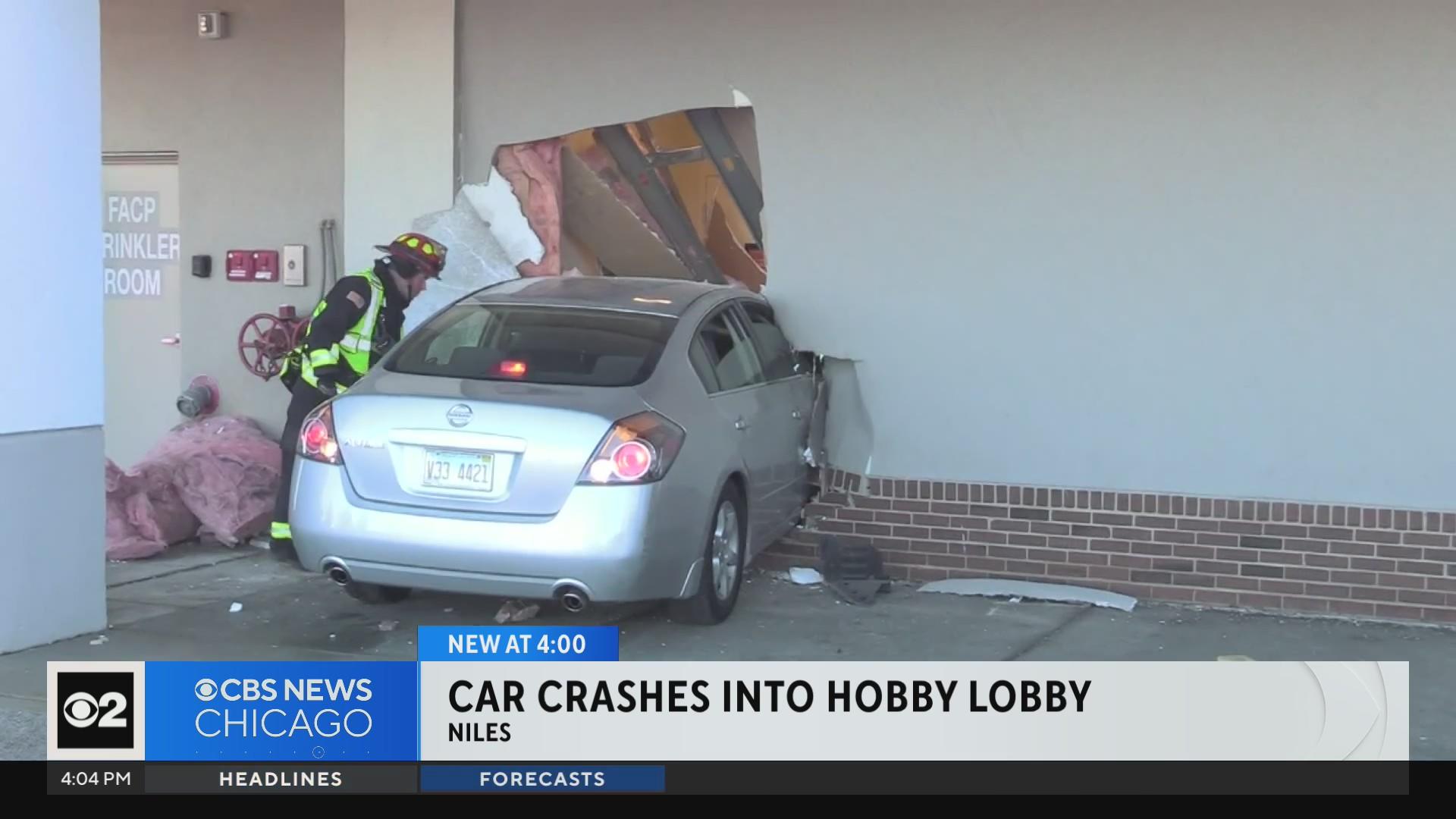 Car crashes into Hobby Lobby in north Chicago suburb - CBS Chicago
