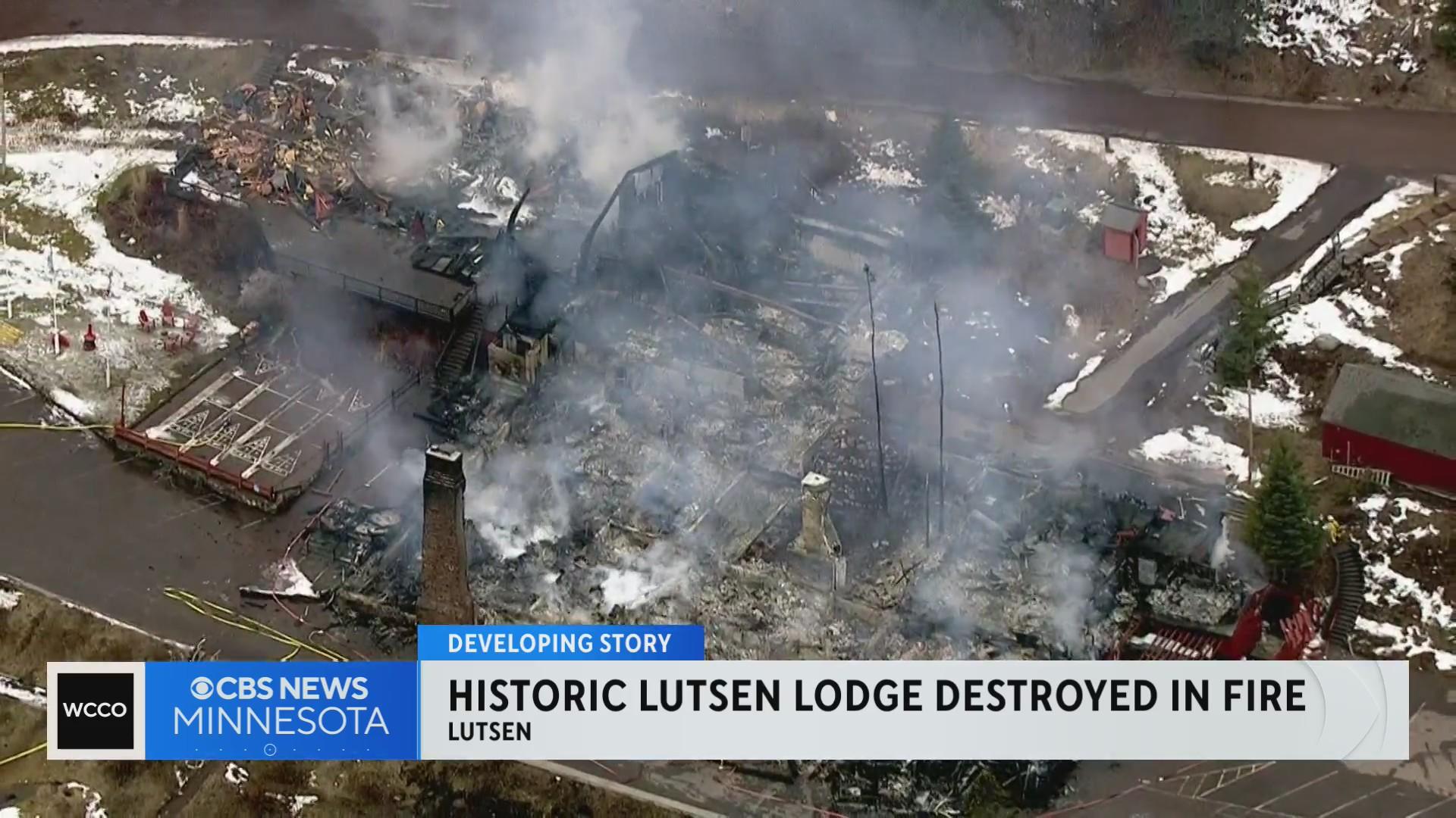 Fire destroys historic Lutsen Lodge along the North Shore - CBS Minnesota