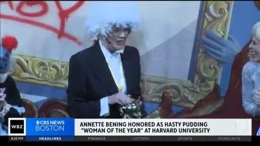 Annette Bening honored as Harvard's Hasty Pudding Woman of the Year ...