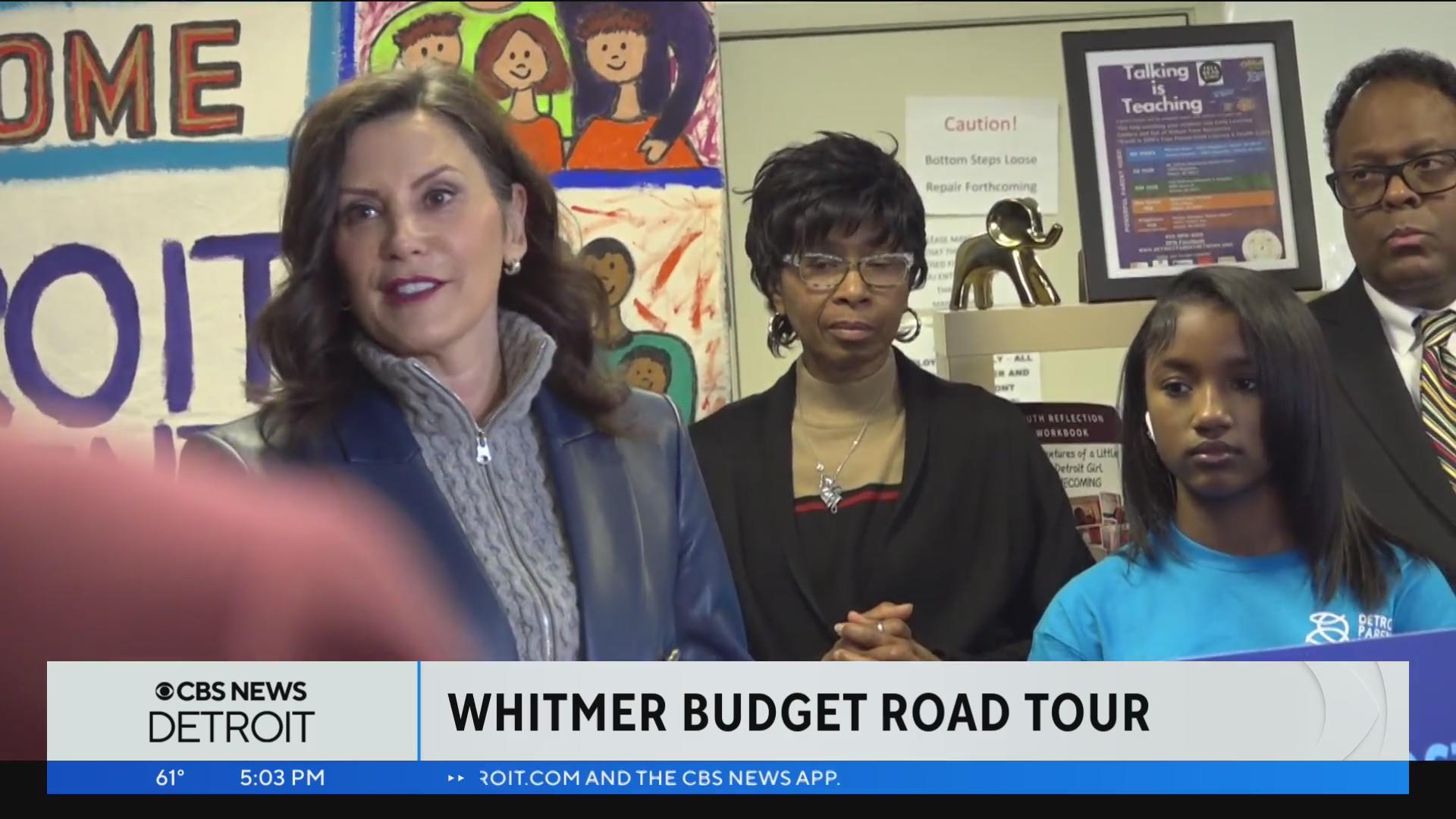 Michigan Gov. Whitmer highlights state budget in Detroit - CBS Detroit