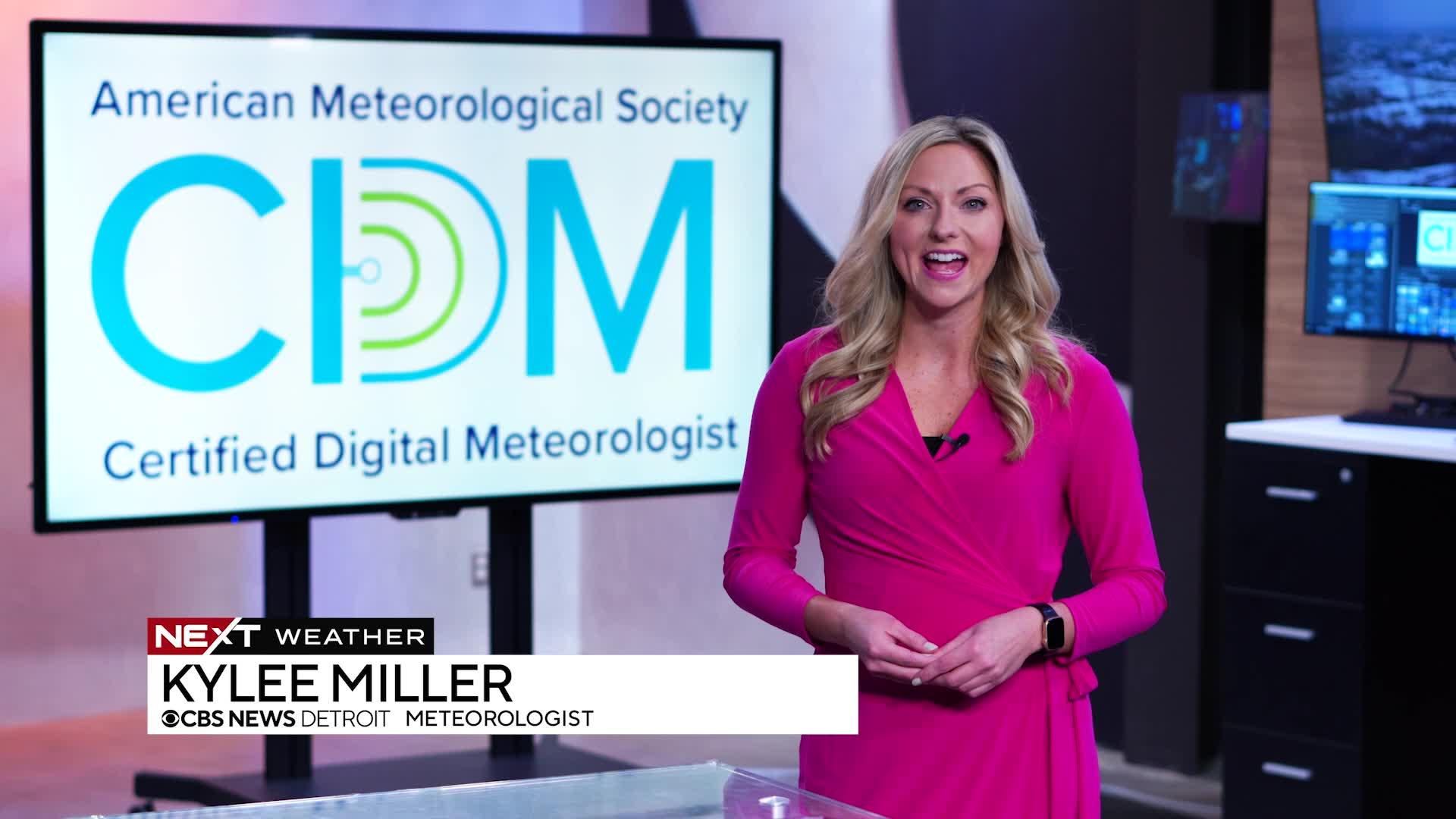 CBS Detroit NEXT Weather meteorologist Kylee Miller designated as a Certified Digital ...