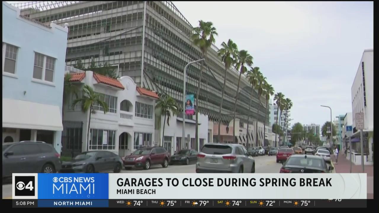 4 Miami Beach parking garages to close during Spring Break 2024 - CBS Miami