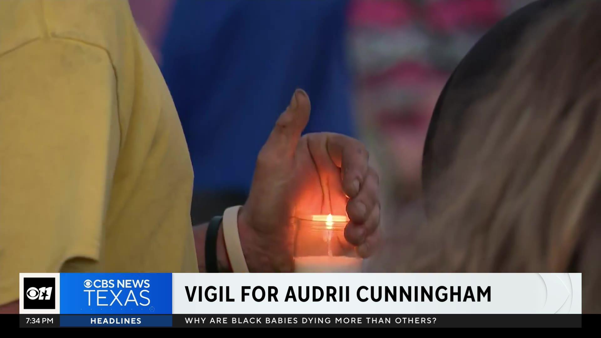 Emotional vigil held for 11-year-old Audrii Cunningham after family ...