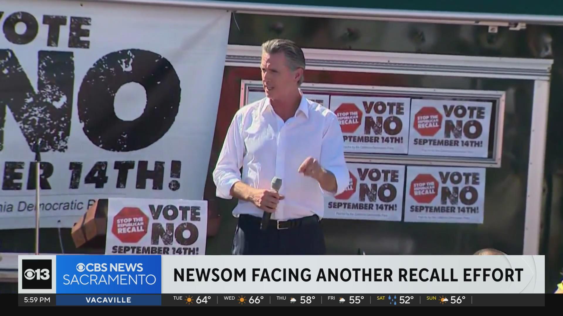 California Gov. Gavin Newsom faces faces second recall effort - CBS ...
