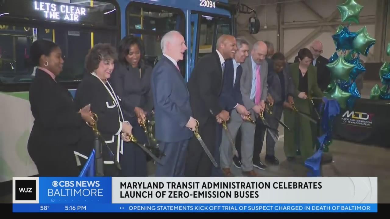 Seven new zero-emissions buses introduced to MTA's fleet - CBS Baltimore