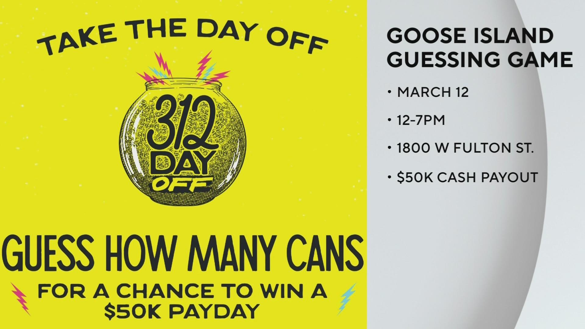 Goose Island offering $50,000 prize to guess amount of 312 beer cans in ...